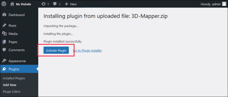 WordPress plugin instructions | Create Custom 3D Maps Online