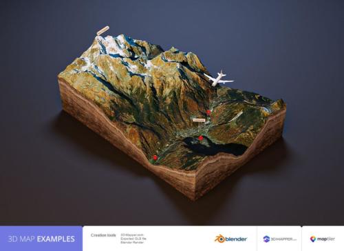 Examples - 3d-mapper.com - Create custom 3D maps online